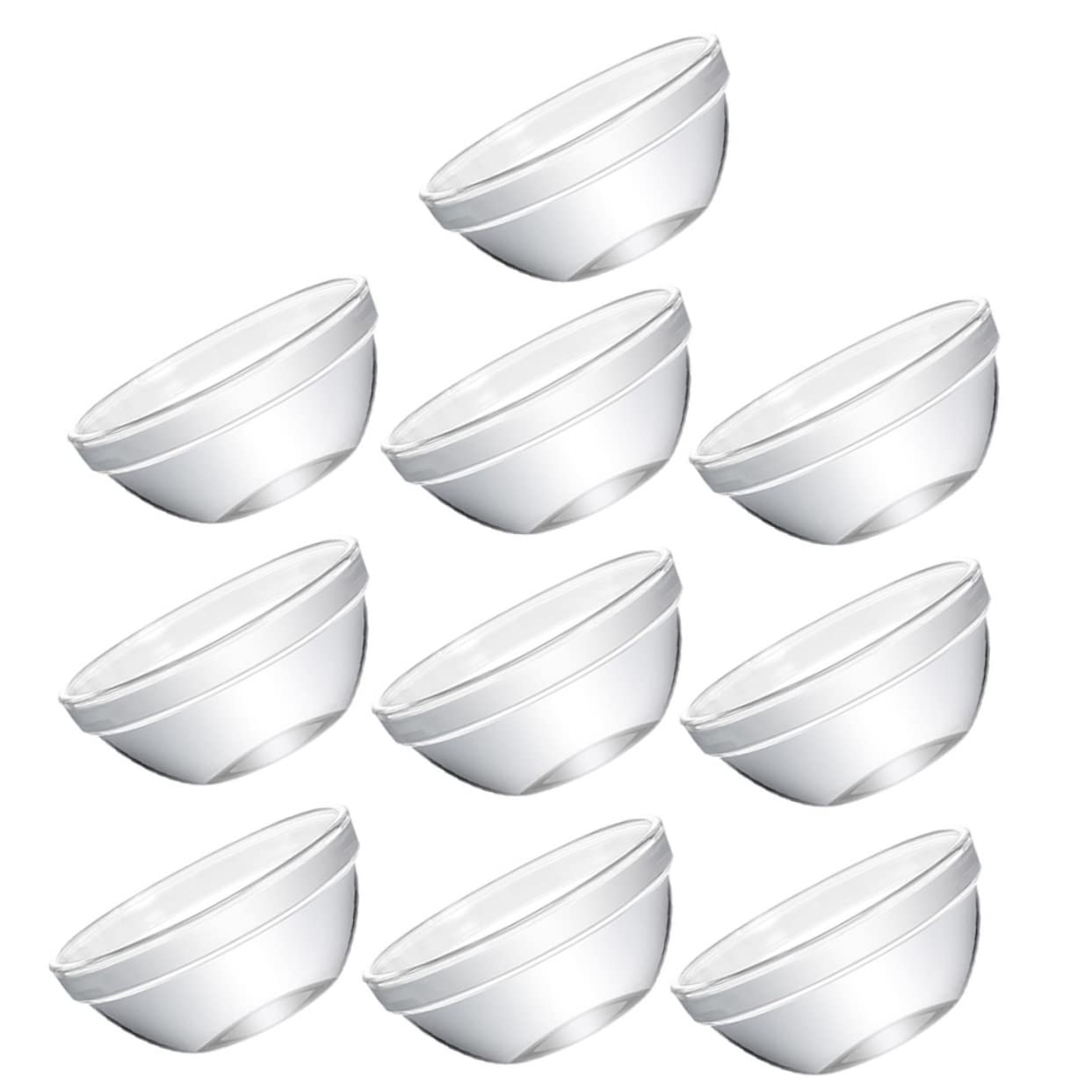 10pcs Bozai Cake Dessert Cups Salad Bowl Clear Mixing Bowls Candy Dish ...