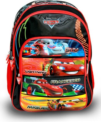 Buy Lil Genius Disney Cars School Bag, Black (V-XL) at Amazon.in