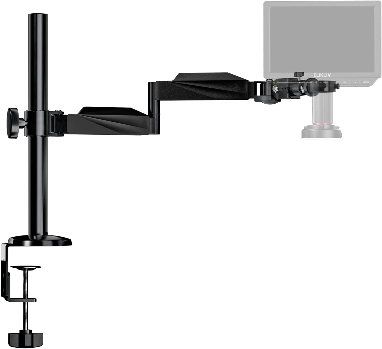 Amazon.com : Elikliv AM02 Microscope Boom Arm Stand with Ring Light ...