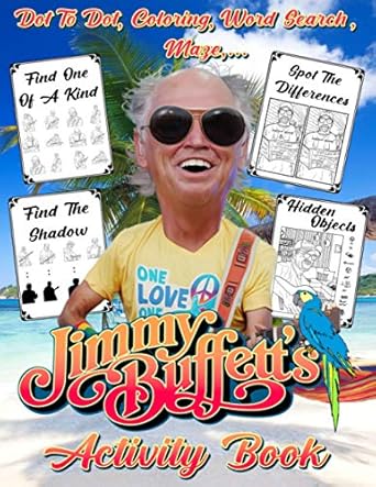 Jimmy Buffett Activity Book: Premium One Of A Kind, Spot Differences ...