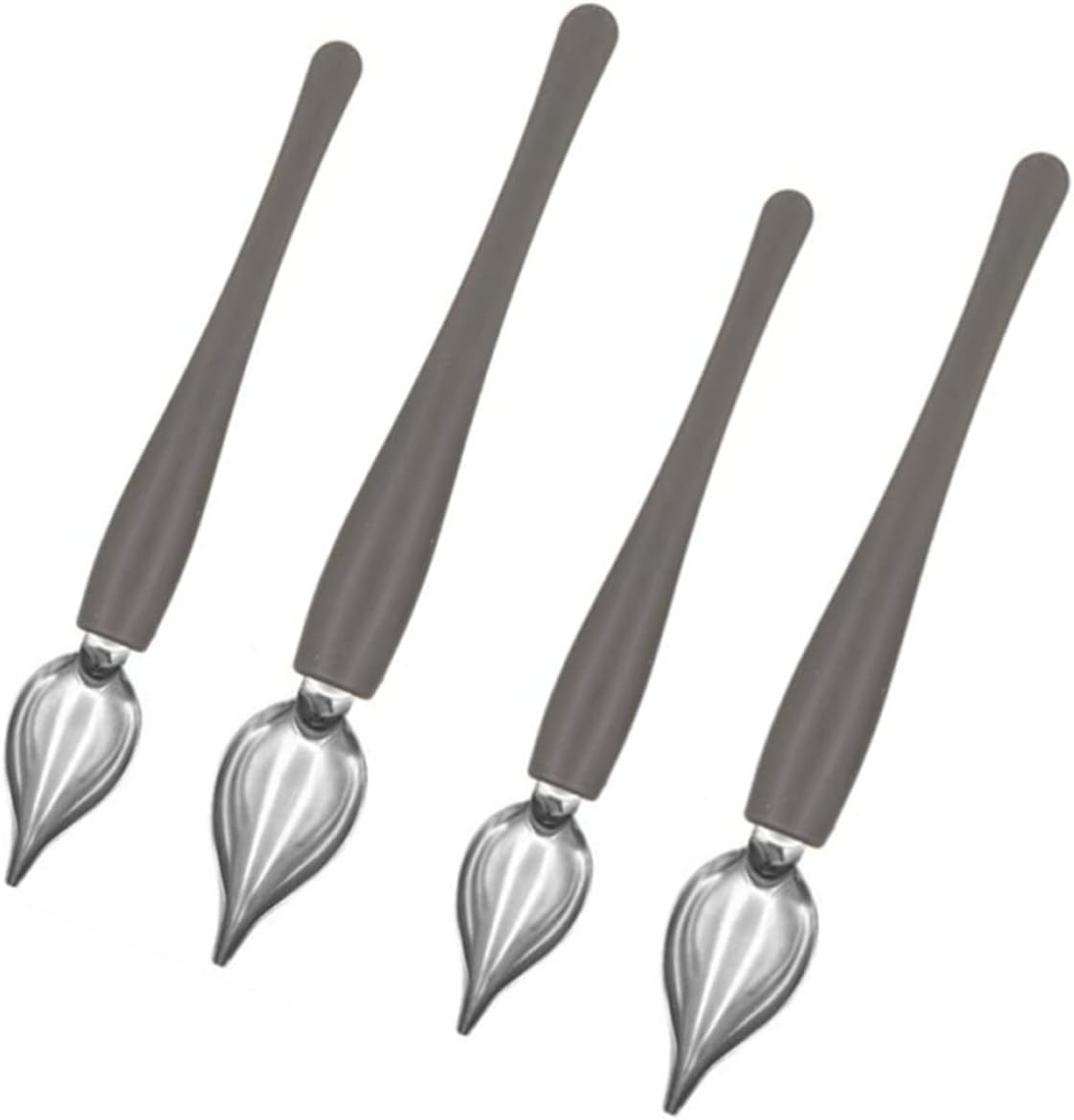 Amazon.com: 4 Pcs Culinary Drawing Decorating Spoons Silicone Stainless ...