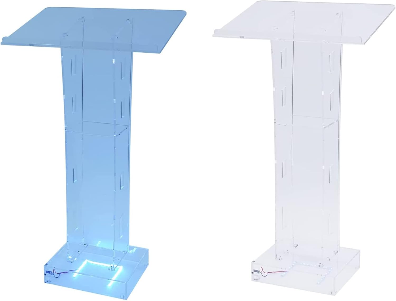 Buy WESD Transparent Acrylic Podium, Led Acrylic Podium with Remote ...