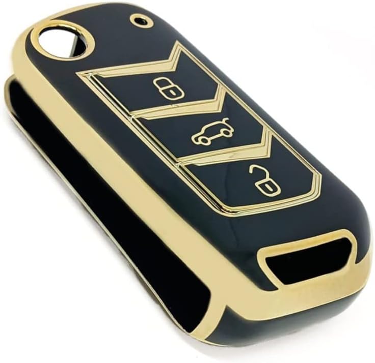 JVCV® Premium Soft TPU Leather Pattern Key Cover Compatible with ...