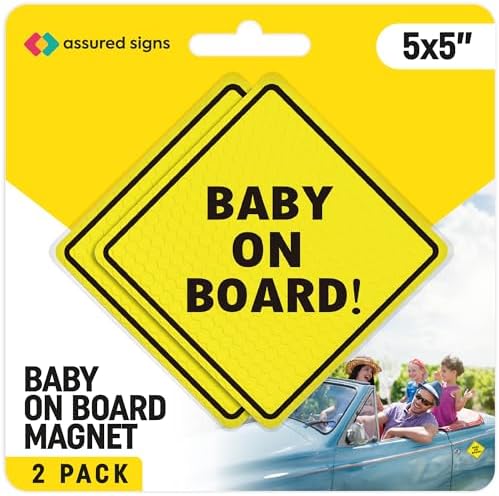 Amazon.com: Baby On Board MAGNET Sign for Car - 2 Pack, 5" by 5 ...