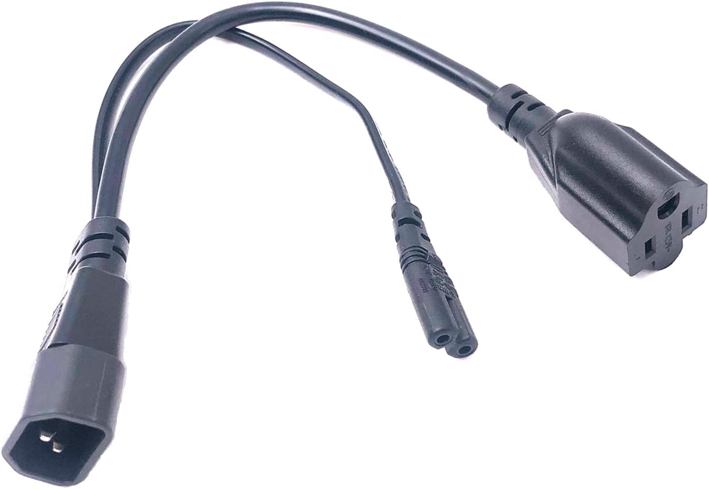 Amazon.com: C14 to C13+NEMA 5-15R Y Splitter Power Plug Cord,Single C14 ...