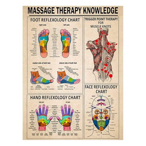 Amazon.com: InkFlow Reflexology & Massage Therapy Poster - Infographic ...