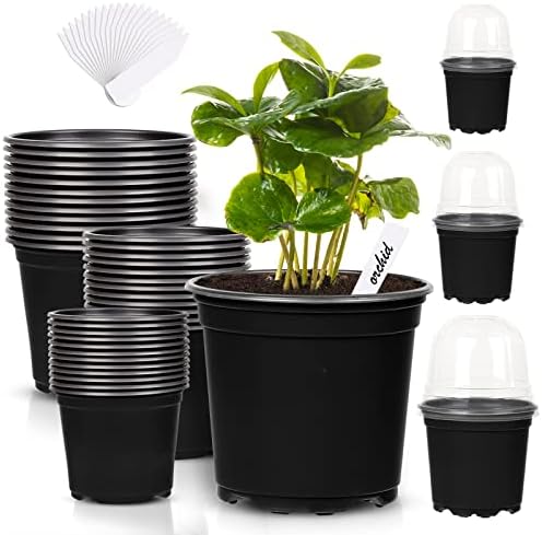 Amazon.com: 36Packs 5/4/3.5 Inch Nursery Pots with Clear Humidity Domes ...
