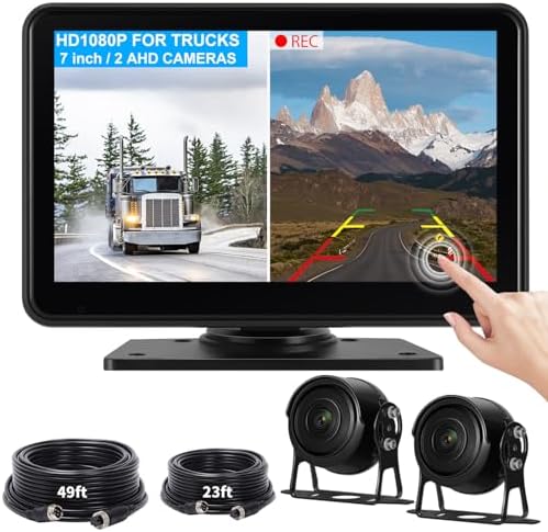 Amazon.com: AHD 1080P 7" Reverse Rear View Backup Camera System, Camera ...