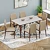 DecorNation Italiana Solid Wood 6 Seater Dining Room Set for Home, Living Room- Dining Table ...