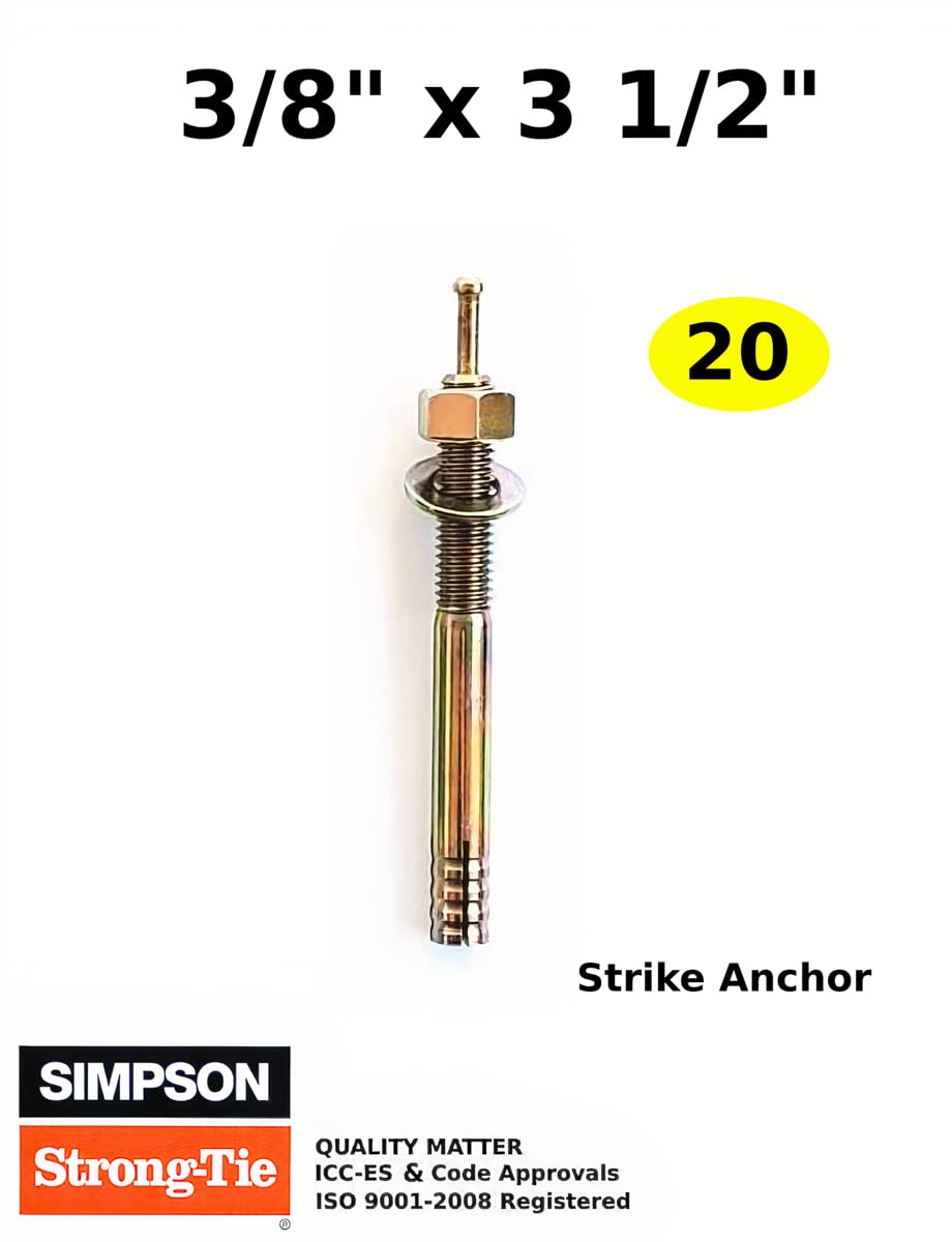 Steel Concrete Anchors Pack Of 50 Hillman 3/8 X 2-3/8 Inch Strike ...