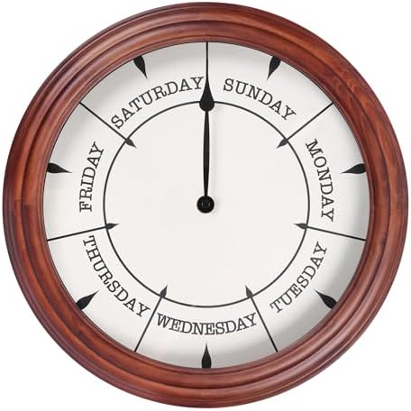 Amazon.com: Aurowit Day of The Week Clock 14Inch Retirement Wall Clock ...