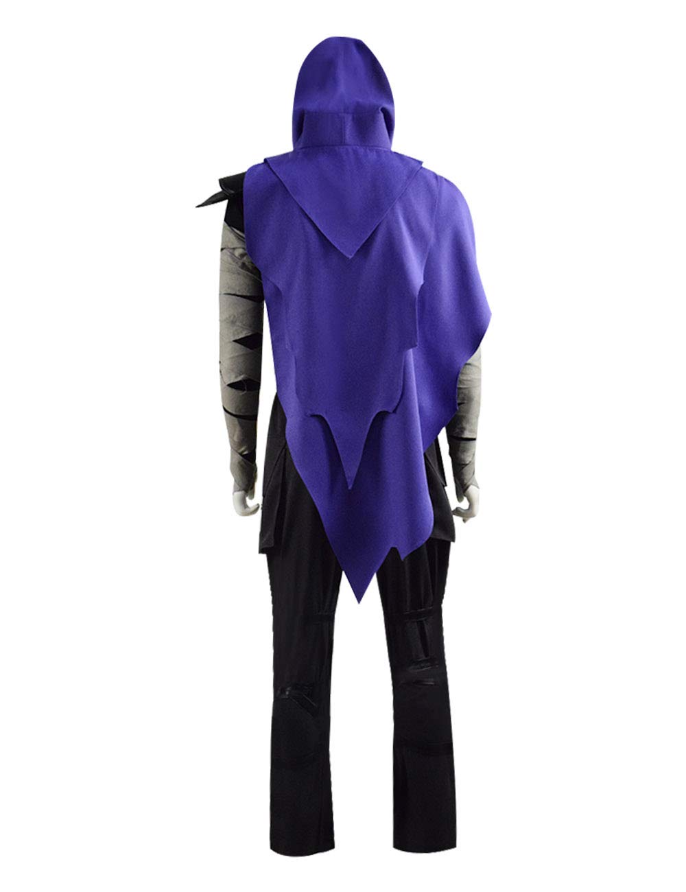 Buy Omen Cosplay Costume Halloween Purple Cloak Black Full Set Outfits ...