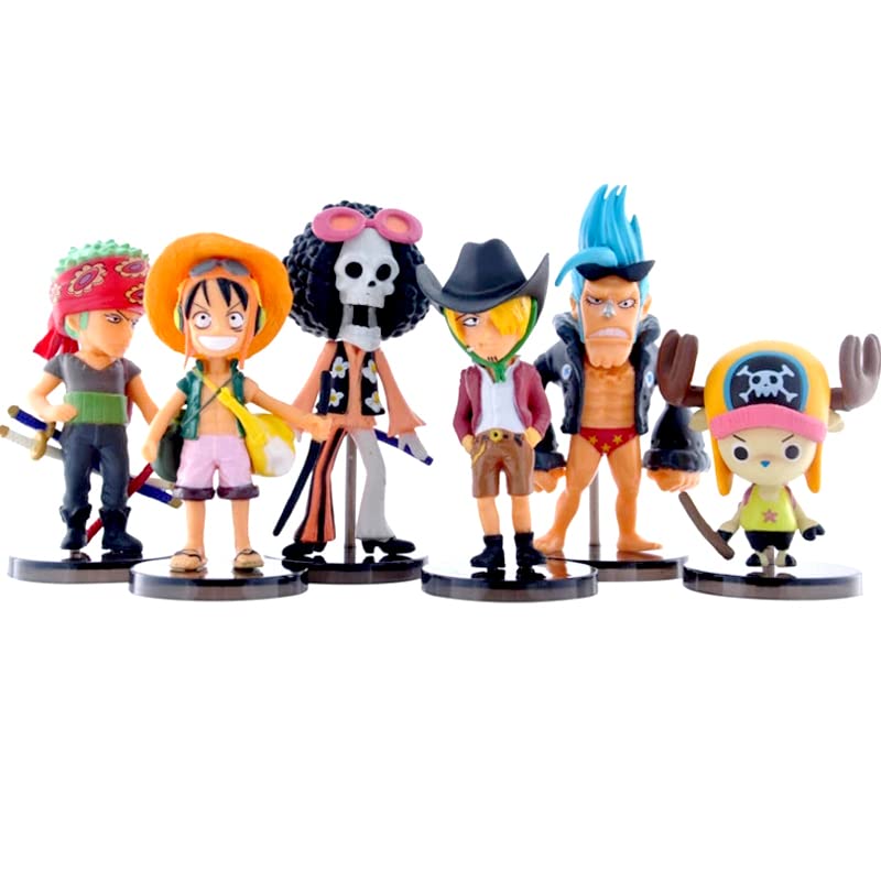 KENMA One Piece Set of 6 Action Figures 6-9 Cms PVC Anime Figurines ...