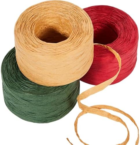 Amazon.com: Berwick Offray Matte Holiday Gold Raffia Ribbon, 1/4'' Wide ...