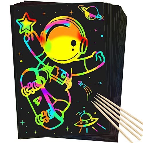 Black Scratch Paper Art Rainbow Set