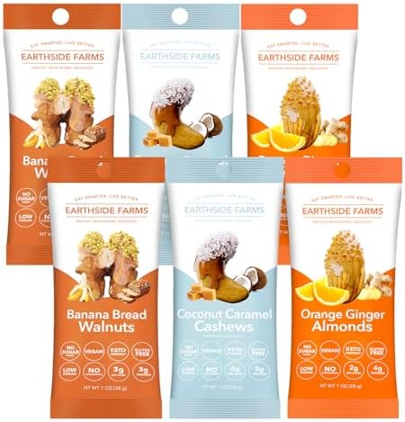 Amazon.com: Earthside Farms Keto Nuts - Healthy Trail Mix, 6-Pack ...