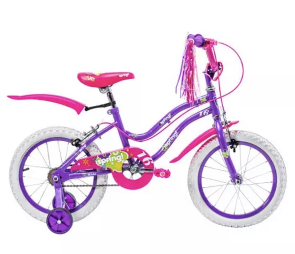 Bicicleta para niñas UNIBIKE Modelo Spring Color Morado con Rosa Rodada ...