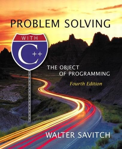 Problem Solving With C The Object Of Programming 4th Edition