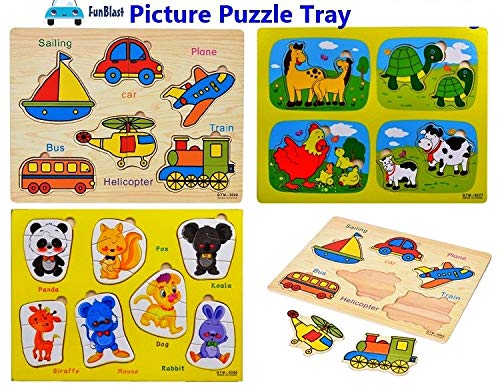 Buy FunBlast Wooden Colorful Learning Educational Board for Kids - Set ...