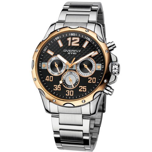 Overfly Analog Gold Dial Men'S Watch_ Eov8572Ag-Srg02 : Amazon.in: Watches