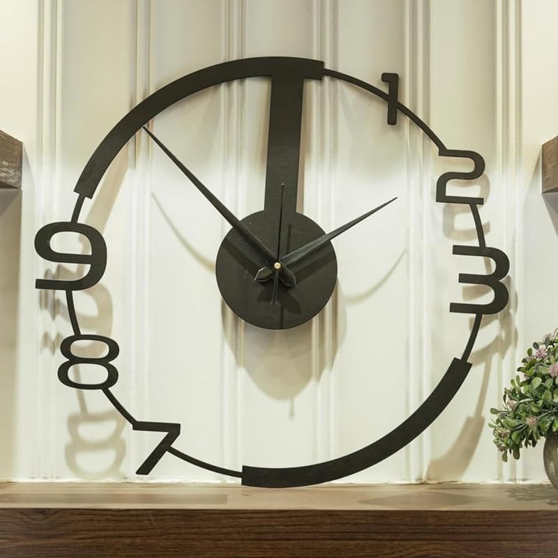 Buy GENESIS ARTS Metal Round Wall Clock | Stylish Modern Classic Design ...