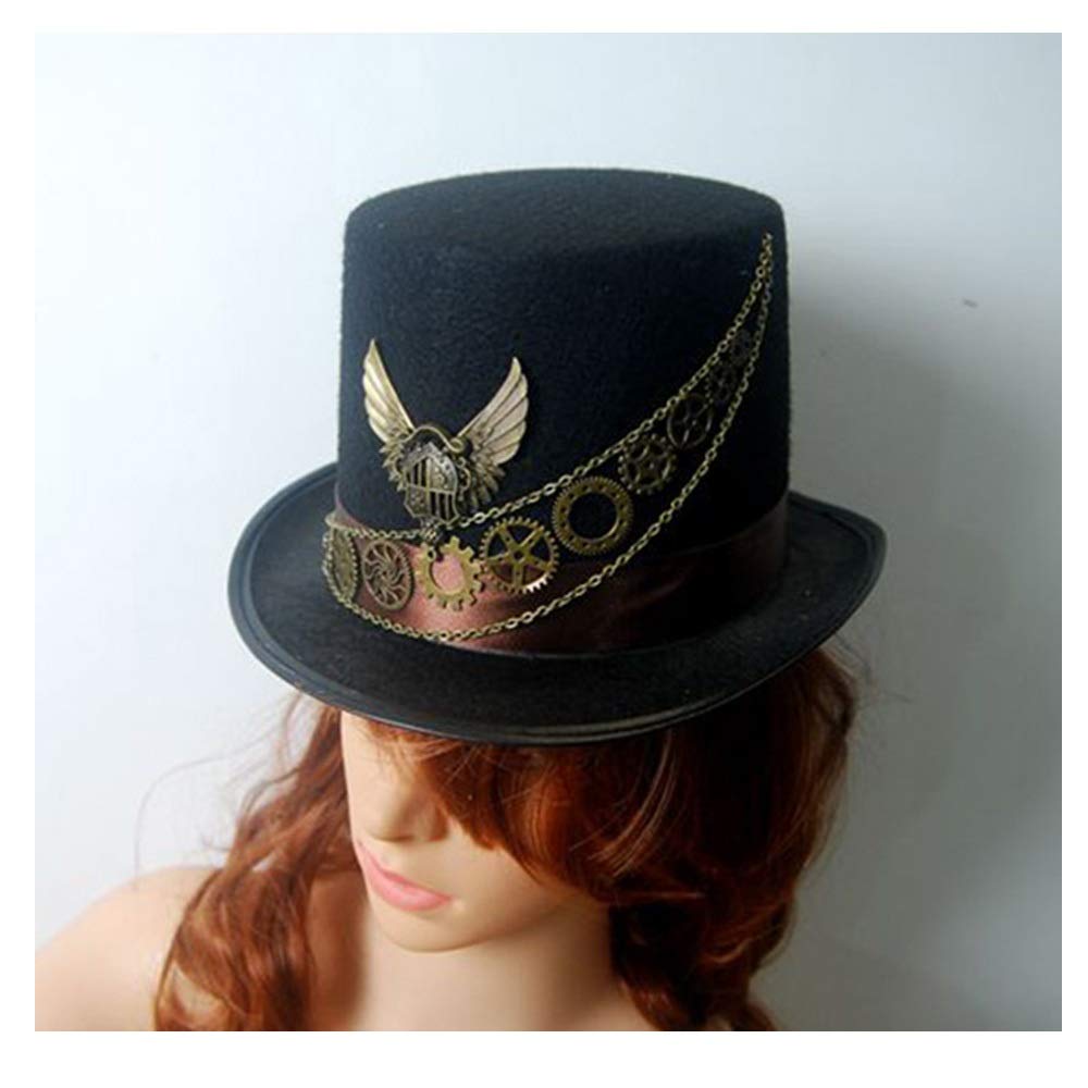 Amazon.com: ASDFFG Men Women Steampunk Hat Men Women Steampunk Top Hat ...