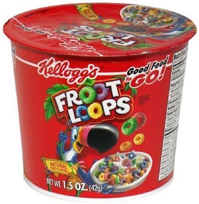 Amazon.com: Kellogg's Fruit Loops Cereal in a Cup [Pack of 4]