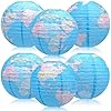 6 Pcs Globe Decor Travel Décor World Map Hanging Paper Lanterns for ...