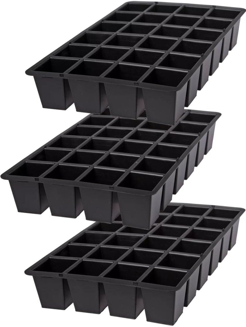 Amazon.com : Hoss Heavy-Duty Seed Starting Trays (5 Pack) | 162 Cell ...