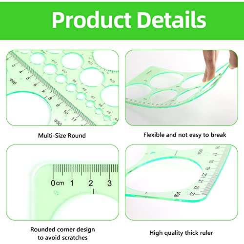 Circle Stencil Template Drawing Stencil 2 Pcs, Circle Template Plastic ...