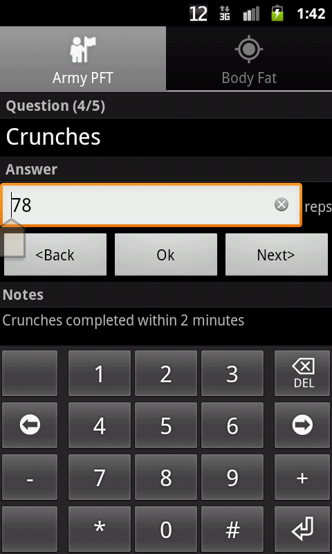 US Army APFT Calculator & Body Fat Calculator:Amazon.com:Appstore for Android
