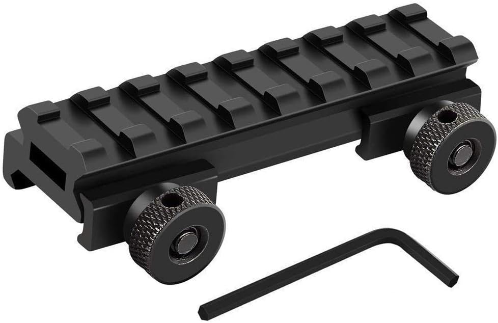 Amazon.com: HooGou Low Profile Picatinny Rail, Riser Mount with See ...