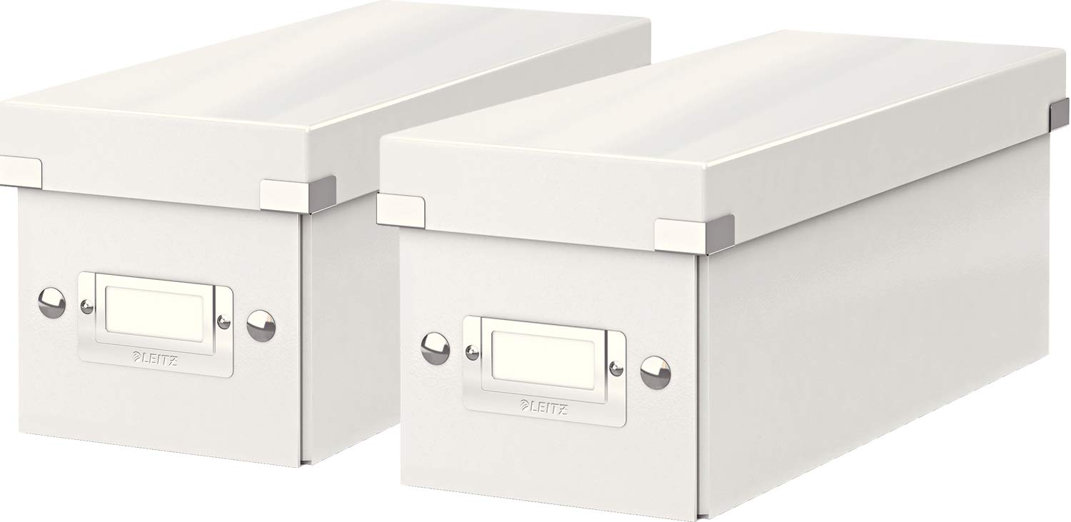 Leitz Click & Store CD Aufbewahrungsbox, weiß, 60410001 (Weiß 2er Pack ...