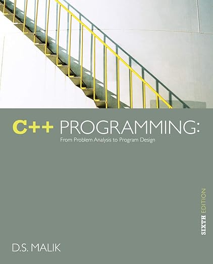 Amazon.com: C++ Programming: From Problem Analysis to Program Design: 9781133626381: Malik, D. S ...