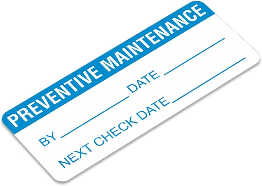 Amazon.com : SmartSign Pack of 350 Preventive Maintenance Labels in ...