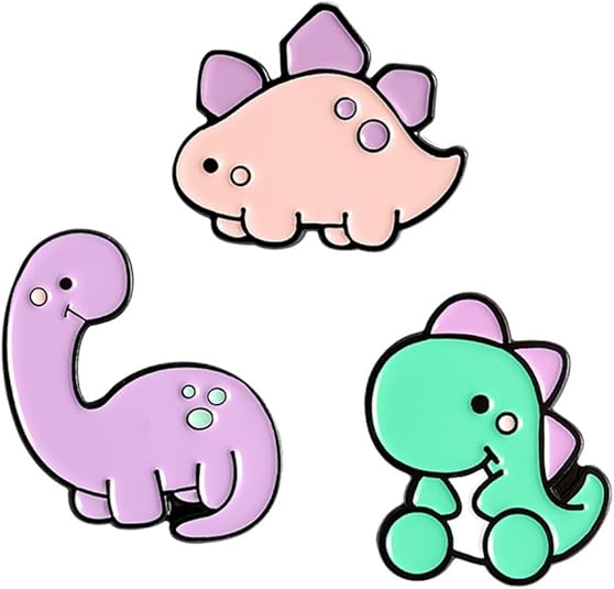 Amazon.com: FHSMZXE Dinosaur Park Enamel Pin Cute Animal Badges Pins ...