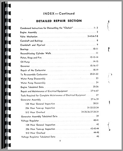 Service Manual Clarkair CA-1 Crawler: Amazon.com: Books