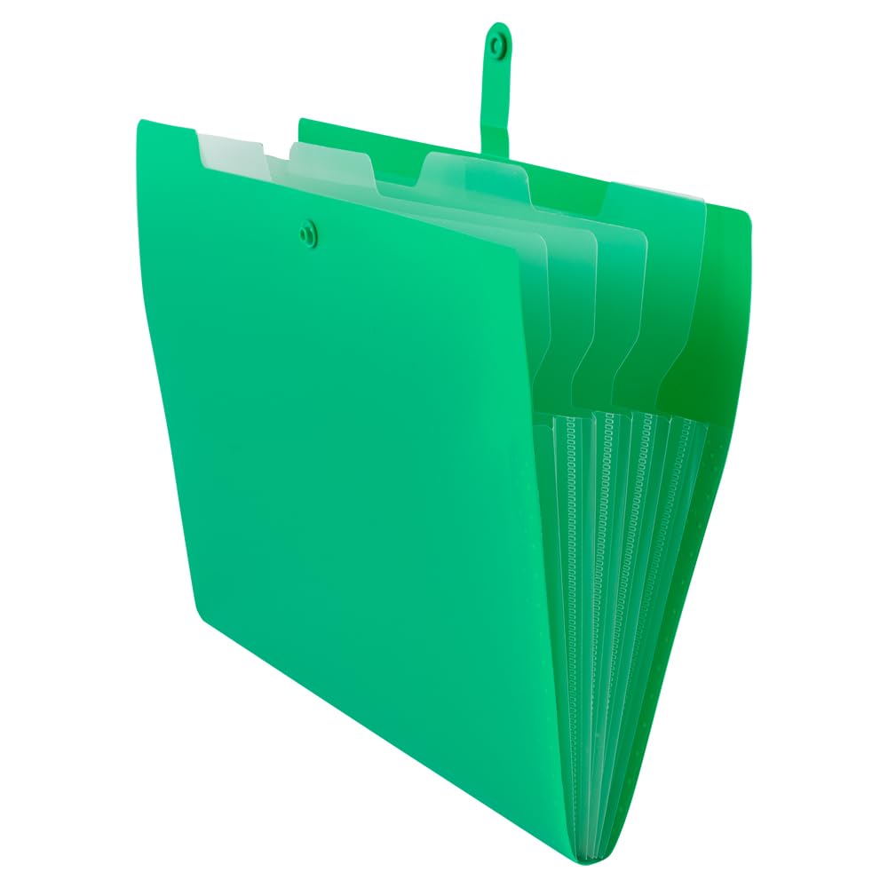 Snapklik.com : JAM PAPER Slim Expanding File Folder - 5 Pocket Plastic ...