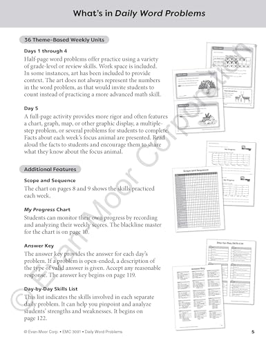 Snapklik.com : Evan-Moor Daily Word Problems, Grade 1, Homeschooling & Classroom Resource ...