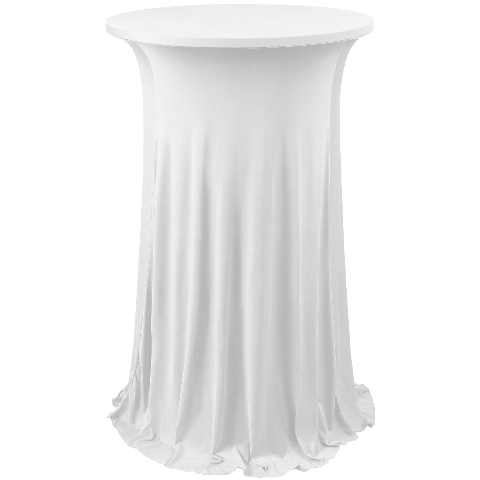 Amazon.com: ANMINY Round Cocktail Table Covers with Ruffle Skirt ...