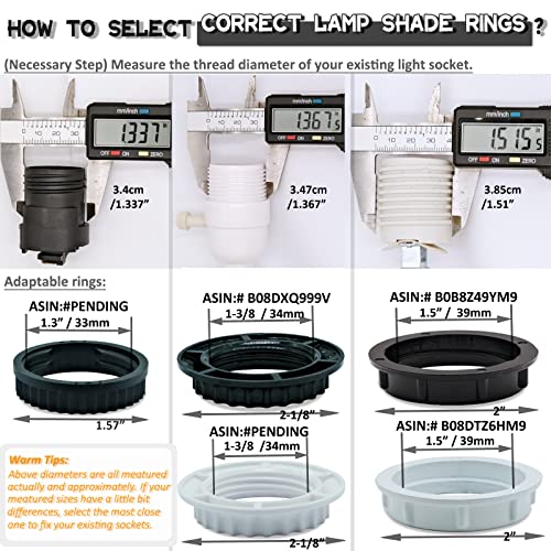 Snapklik.com : Light Socket Shade Ring,Lamp Shade Collar Rings ...