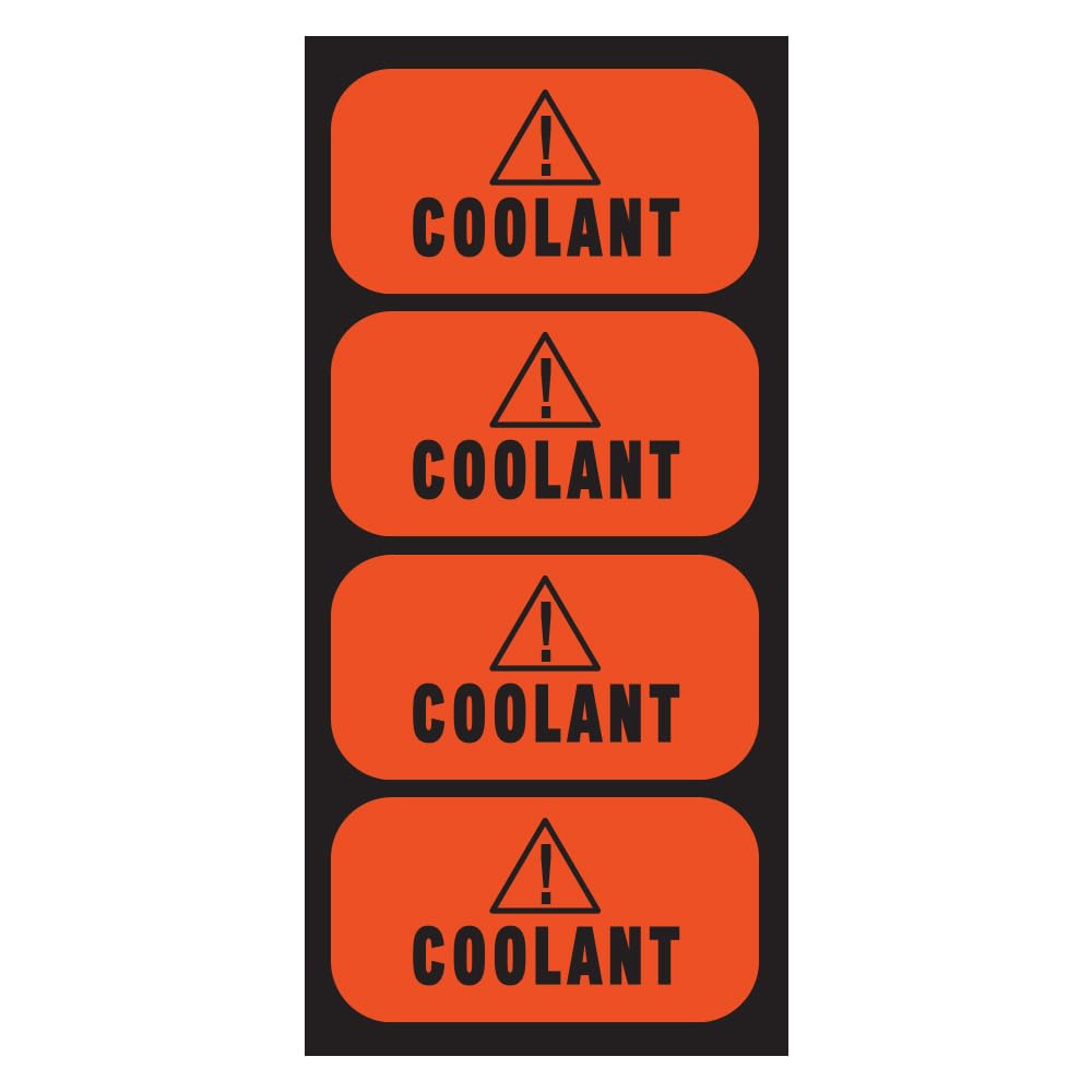 Amazon.com: Coolant Sticker | Antifreeze Sticker - Heavy-Duty ...