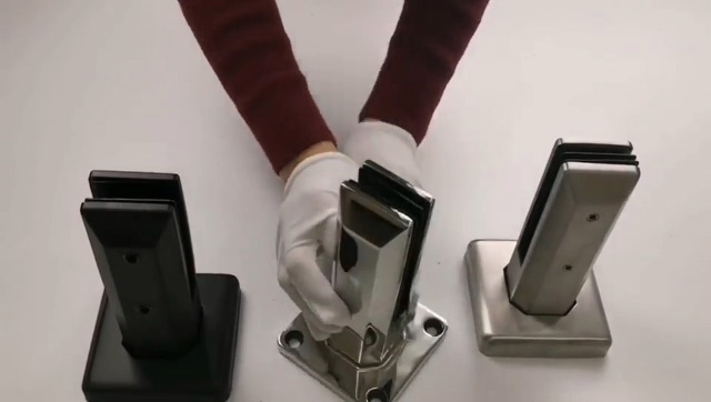 Watch Stainless Steel Floor Glass Panel Mounting Brackets on Amazon Live