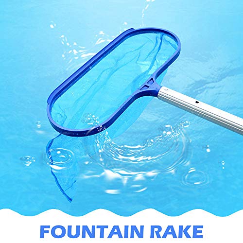 Micha22ya Swimming Pool Leaf Rake Net with Detachable Aluminum Pole ...