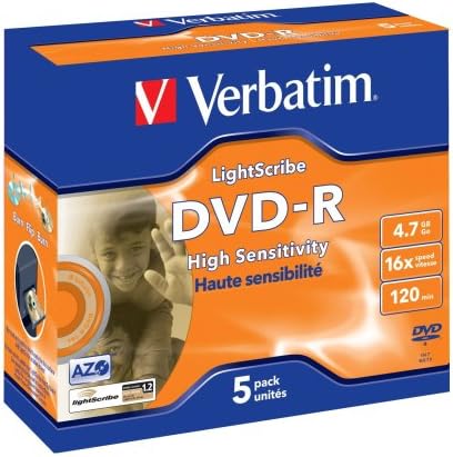 Verbatim DVD-R Rohlinge, 16x, 4.7GB, Advanced AZO+, LightScribe ...