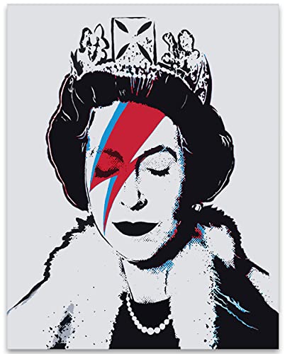 Amazon.com: Queen Elizabeth by Banksy - 11x14 Unframed Wall Art Print ...