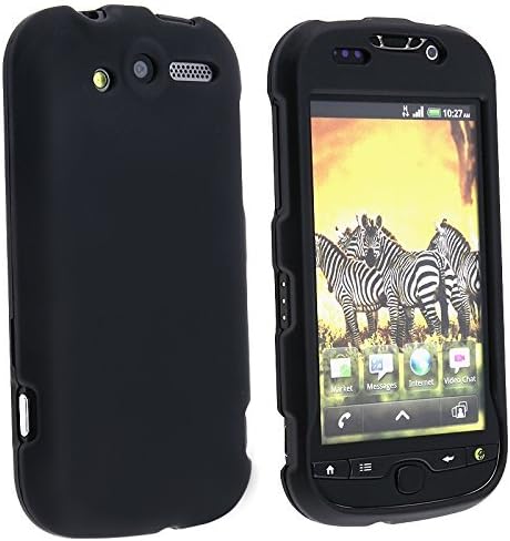 Amazon.com: Black Rubber Touch Phone Protector Hard Cover Case for htc ...