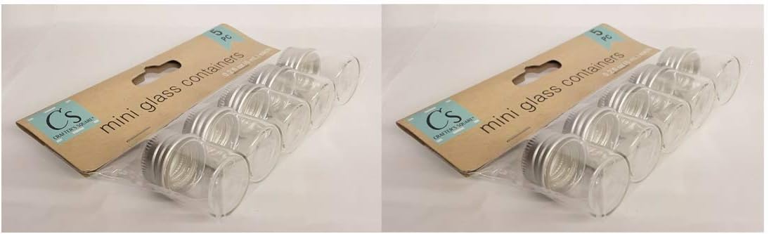 Amazon.com: Mini Glass Containers, 0.2 fl oz (6mL) each, 5 pc, 2 Sets ...