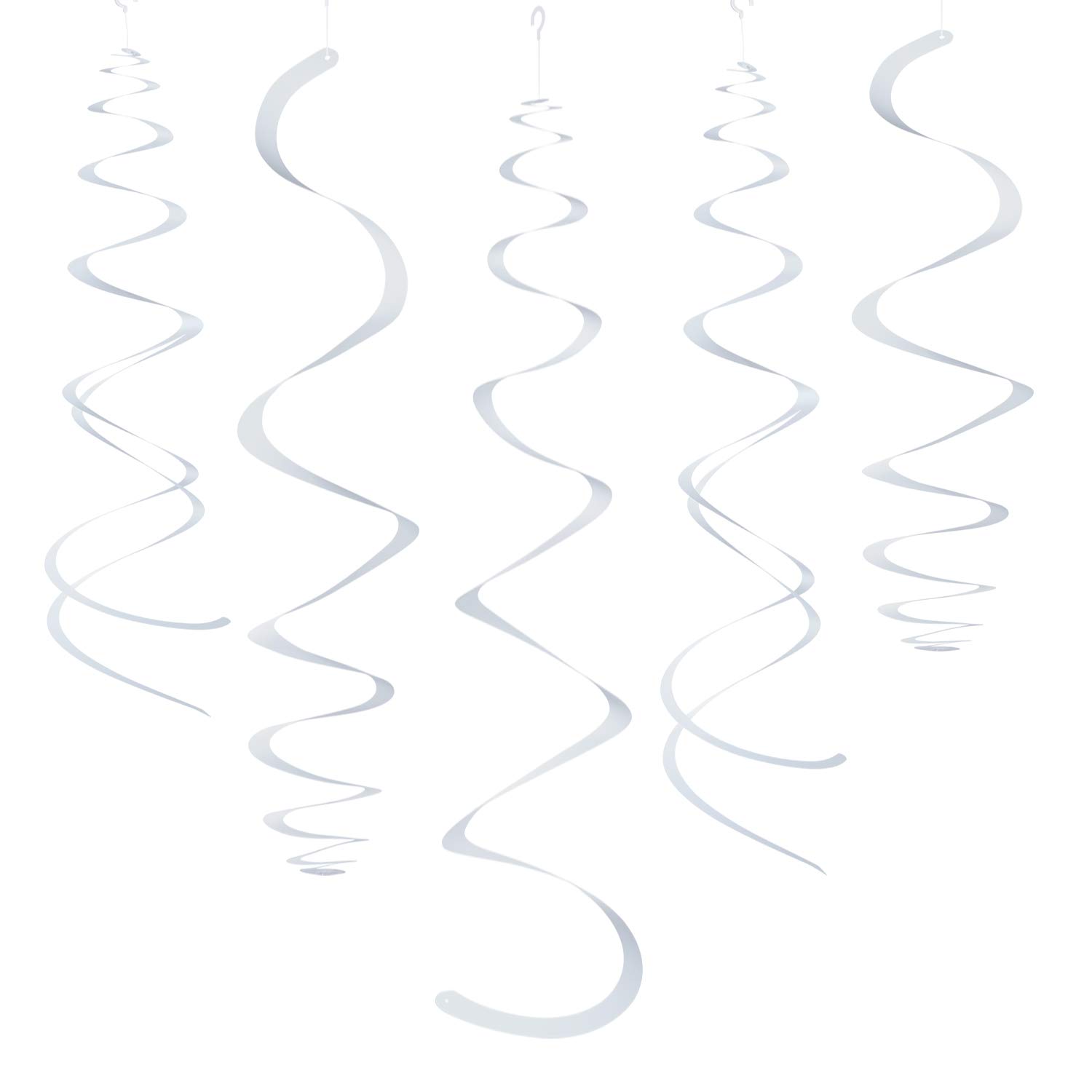 Amazon.com: White Party Hanging Swirl Decorations Plastic Streamer for ...