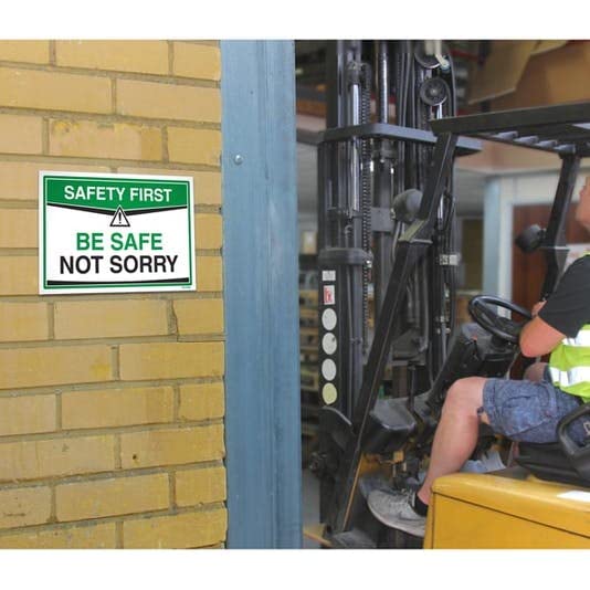 Safety First be Safe not Sorry Sign Sticker.Waterproof Sticker Signage ...
